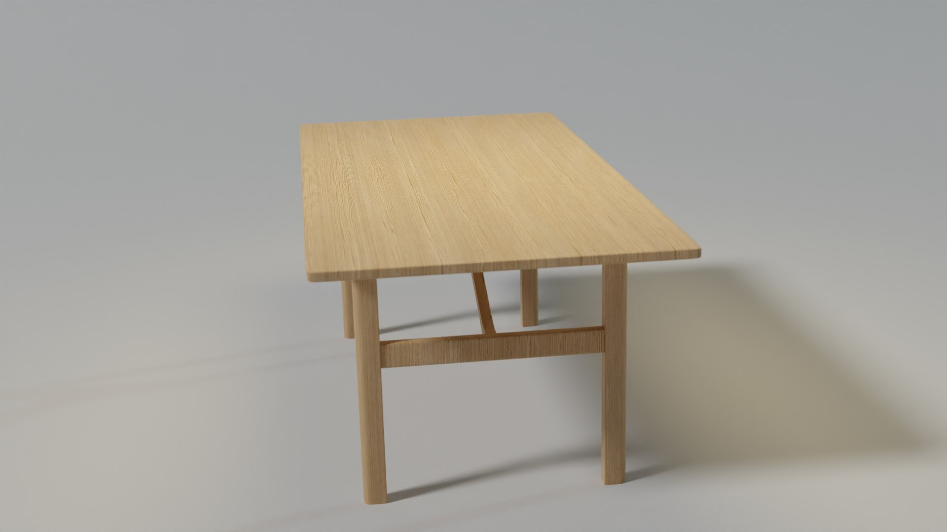 Stylised modern wooden table 3D model subdiv ready 3D model ...