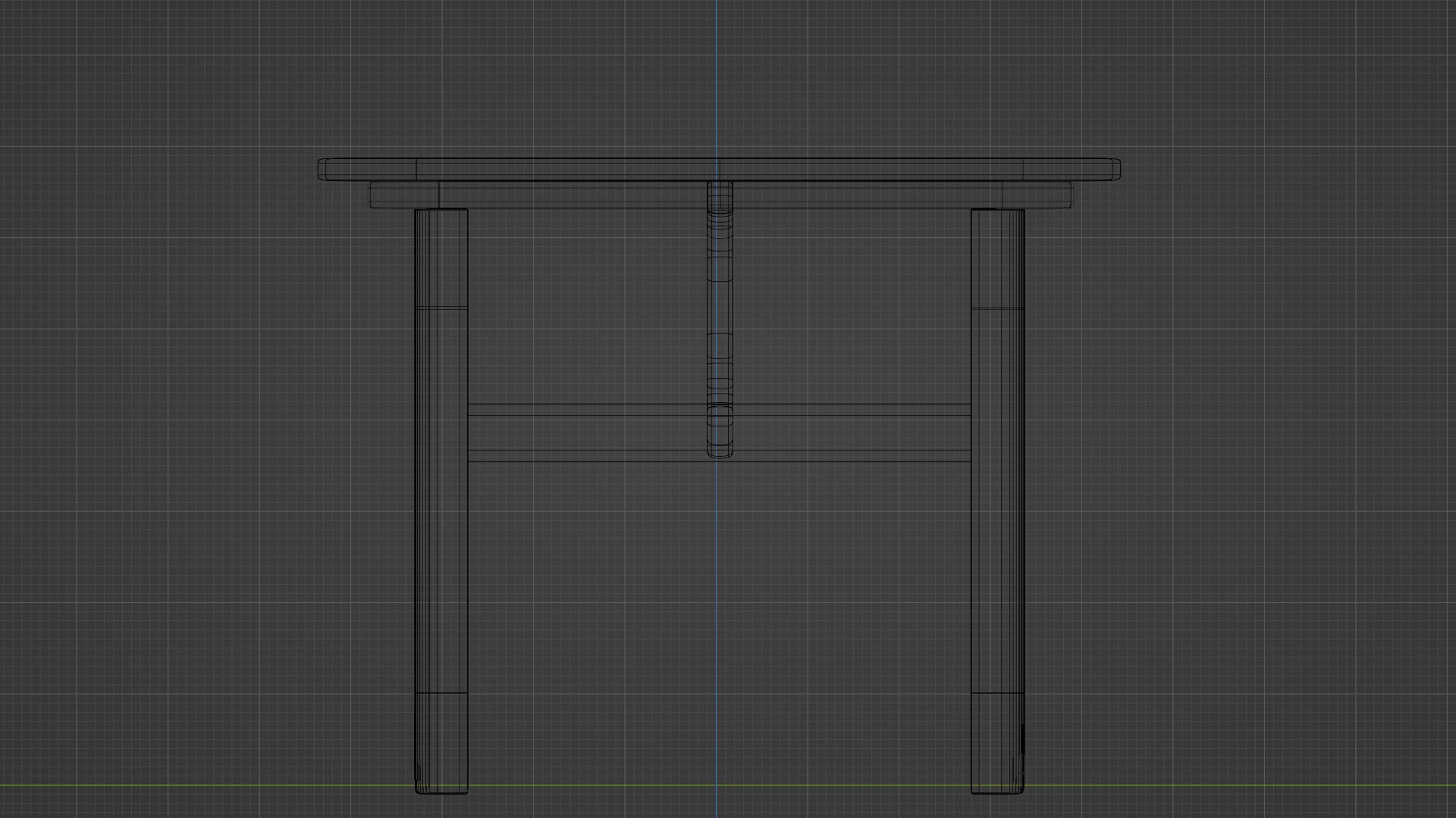 Stylised modern wooden table 3D model subdiv ready 3D model ...