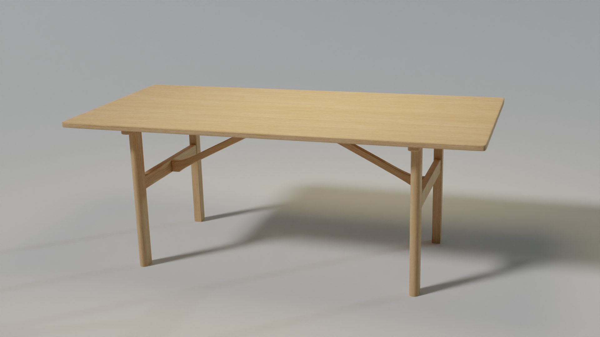 Stylised modern wooden table 3D model subdiv ready 3D model ...