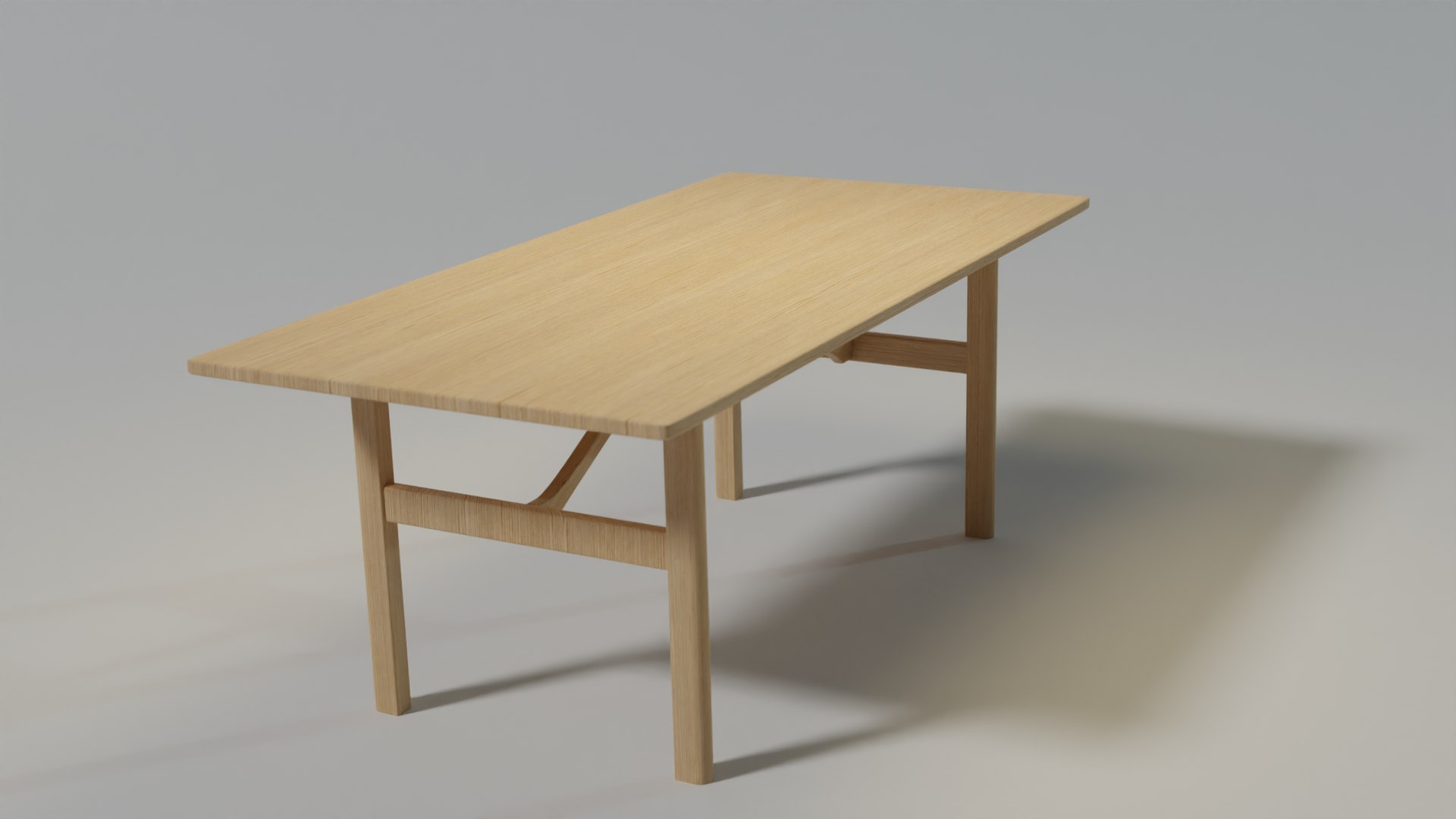 Stylised modern wooden table 3D model subdiv ready 3D model ...