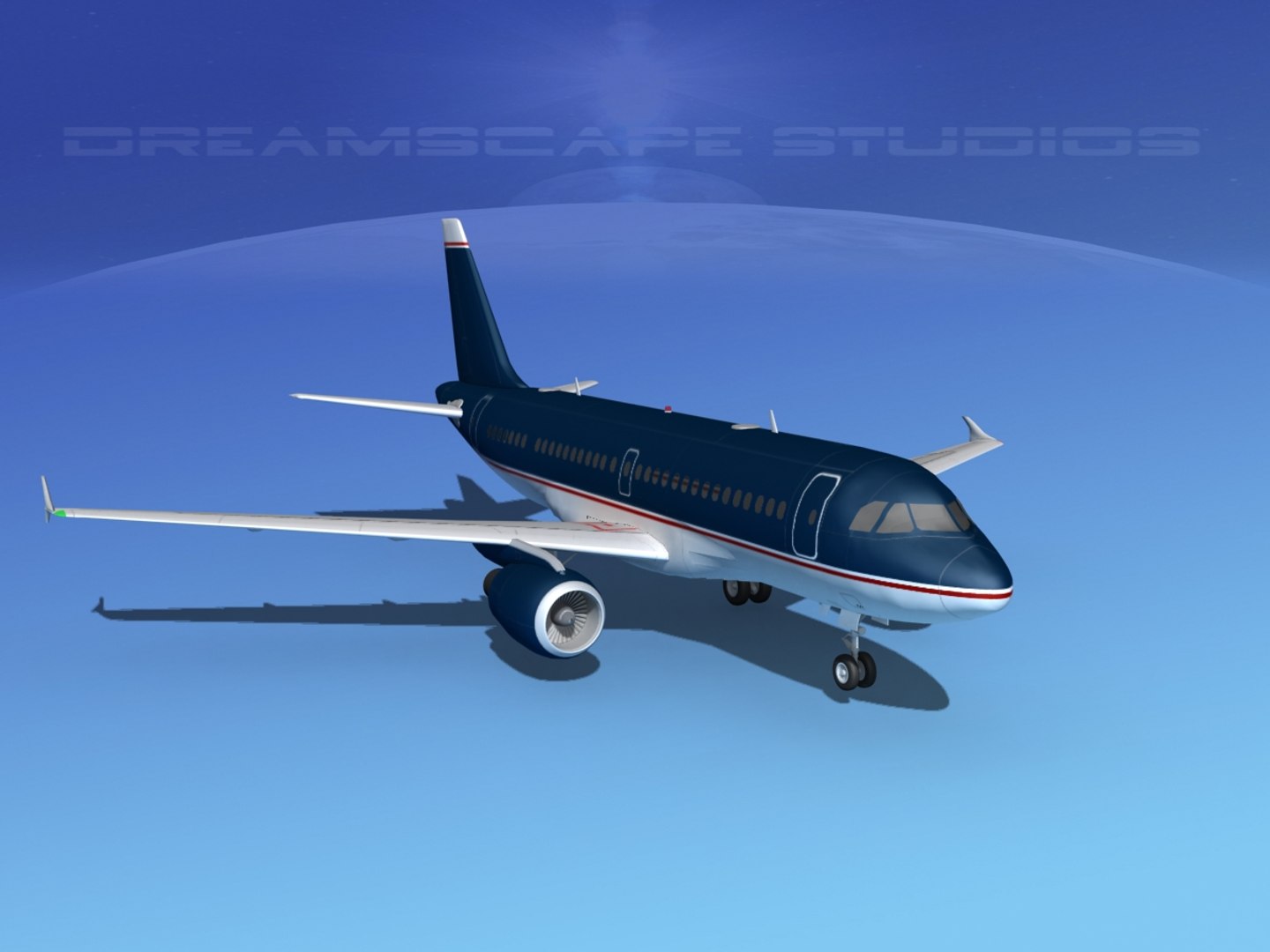 3d Scale Airbus A319 Model