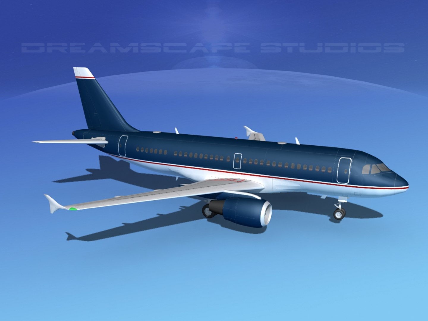 3d Scale Airbus A319 Model