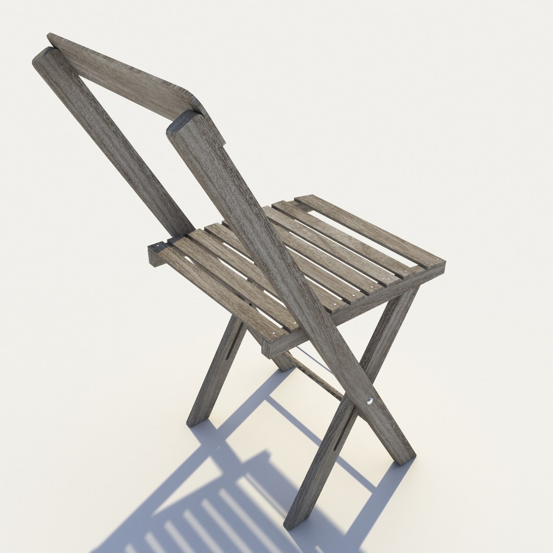 3D Folding Chair Wood Model - TurboSquid 1490275