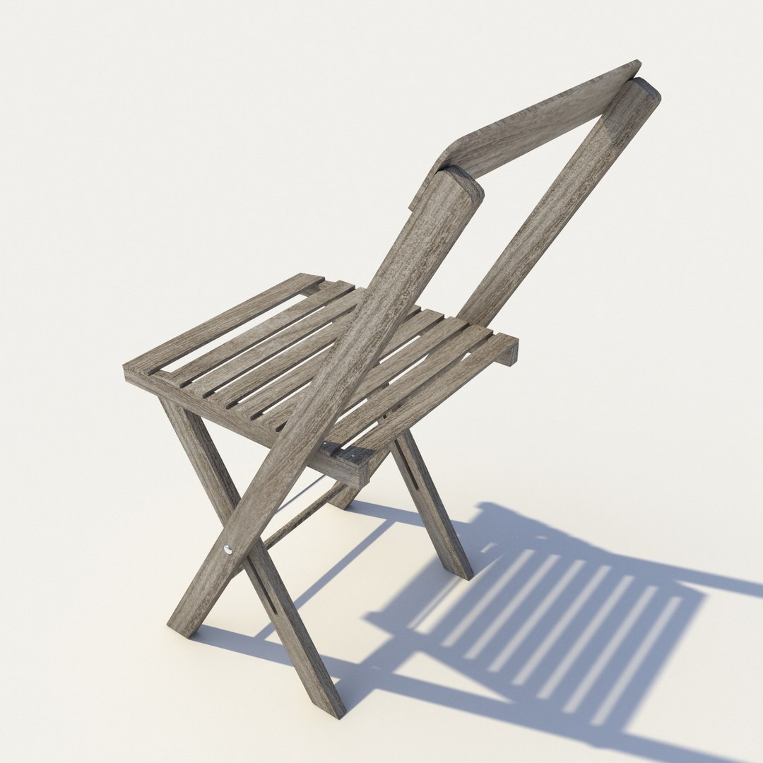 3D Folding Chair Wood Model - TurboSquid 1490275