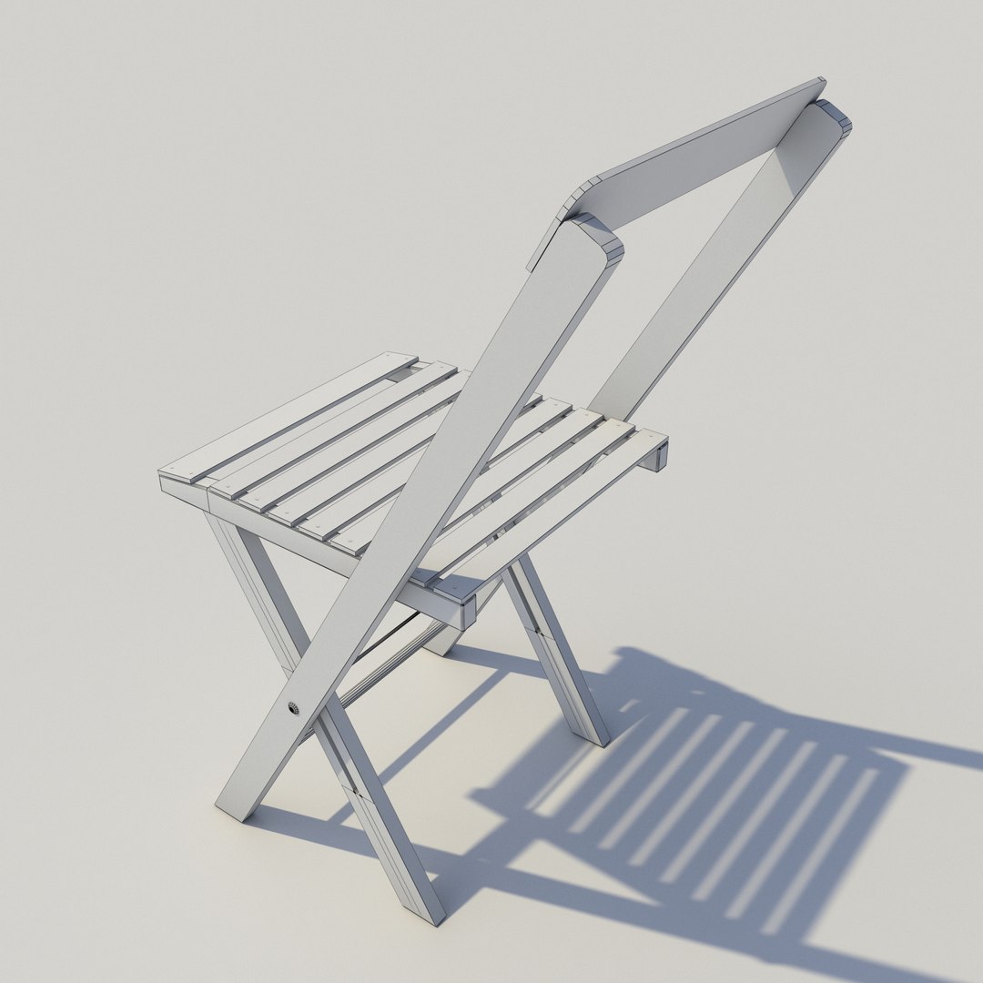 3D Folding Chair Wood Model - TurboSquid 1490275