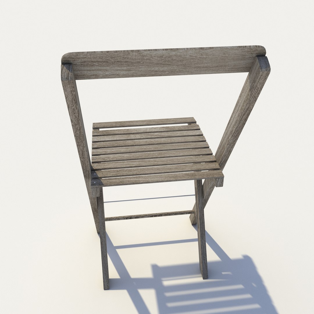 3D Folding Chair Wood Model - TurboSquid 1490275