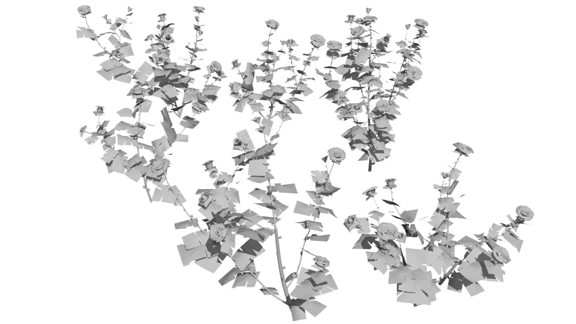 3D Bushes Roses Model - TurboSquid 1372758