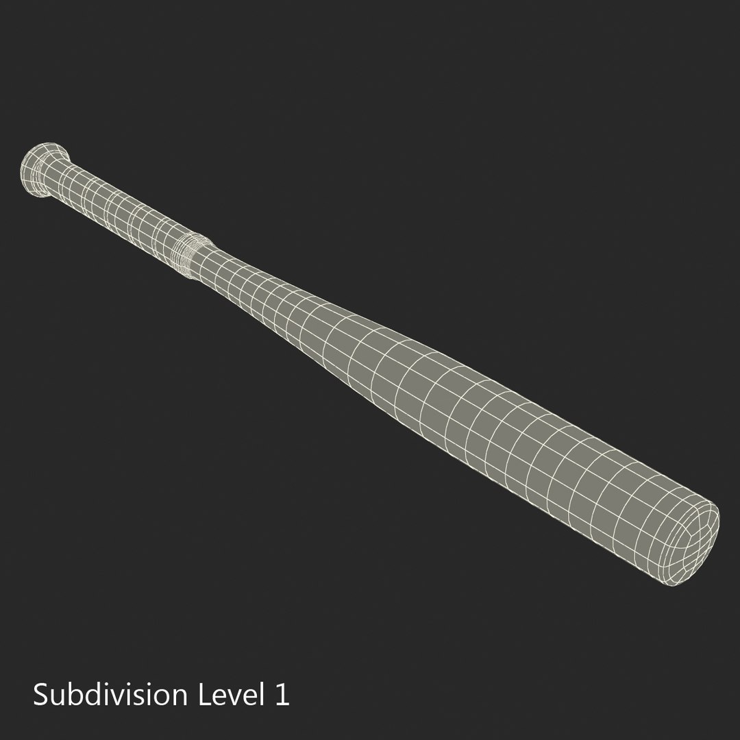 3ds metal baseball bat modeled