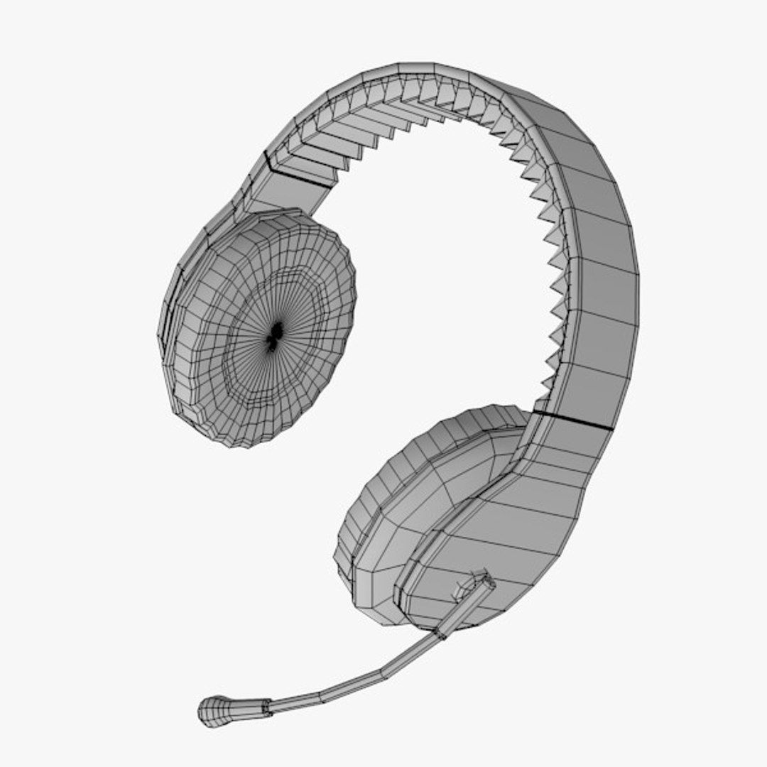 3d Model Headphones Microphone