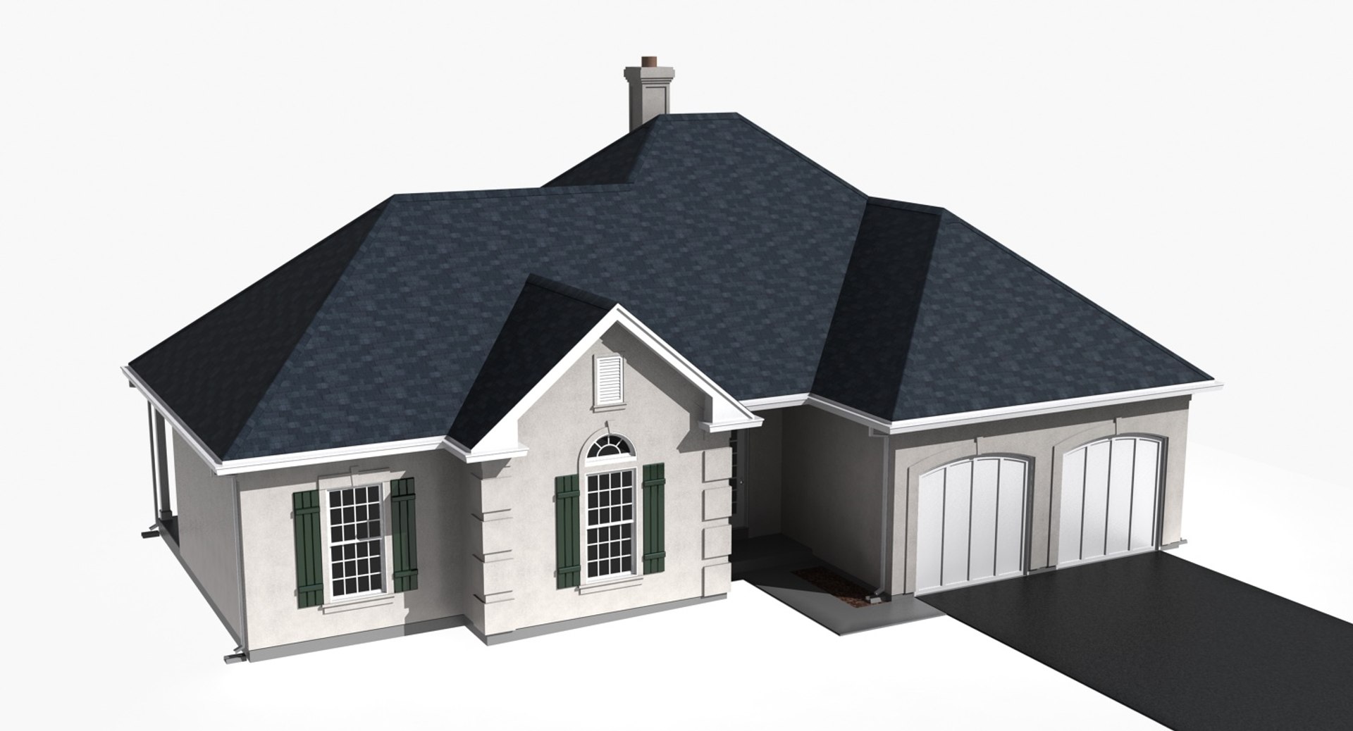 3d model story residential house