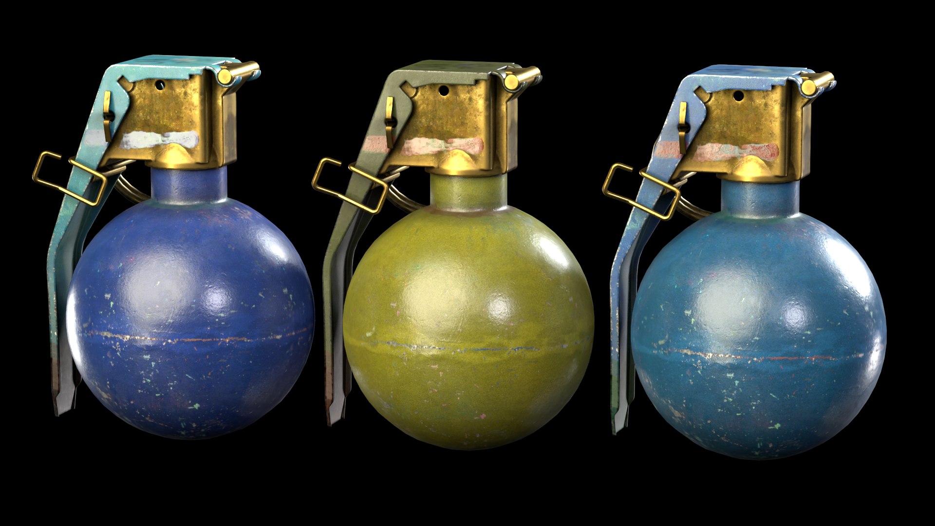 M67 Fragmentation Grenade PBR Game Ready 3D Model - TurboSquid 2189510