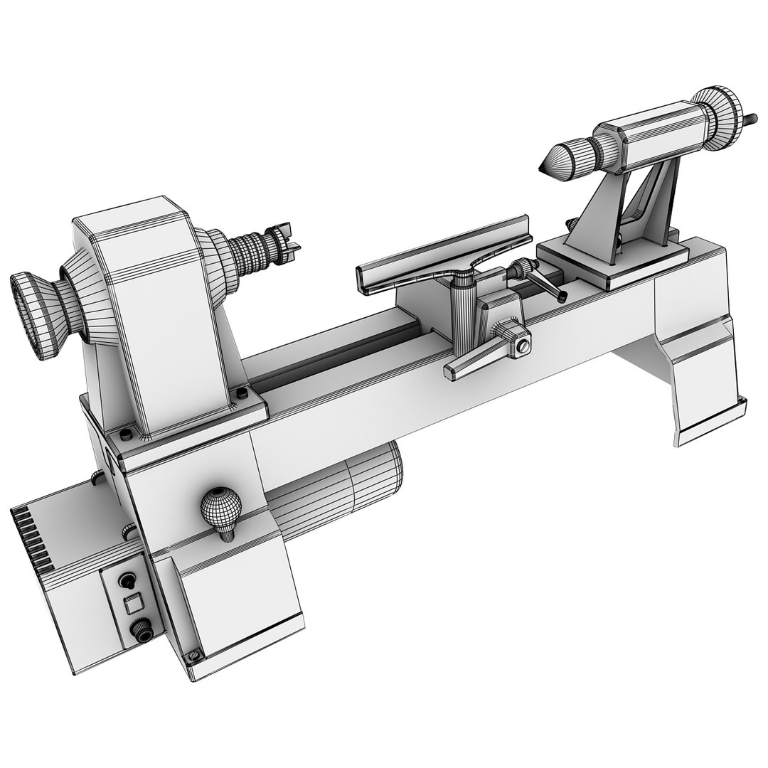 3D Variable Speed Mini Lathe Model - TurboSquid 1297787