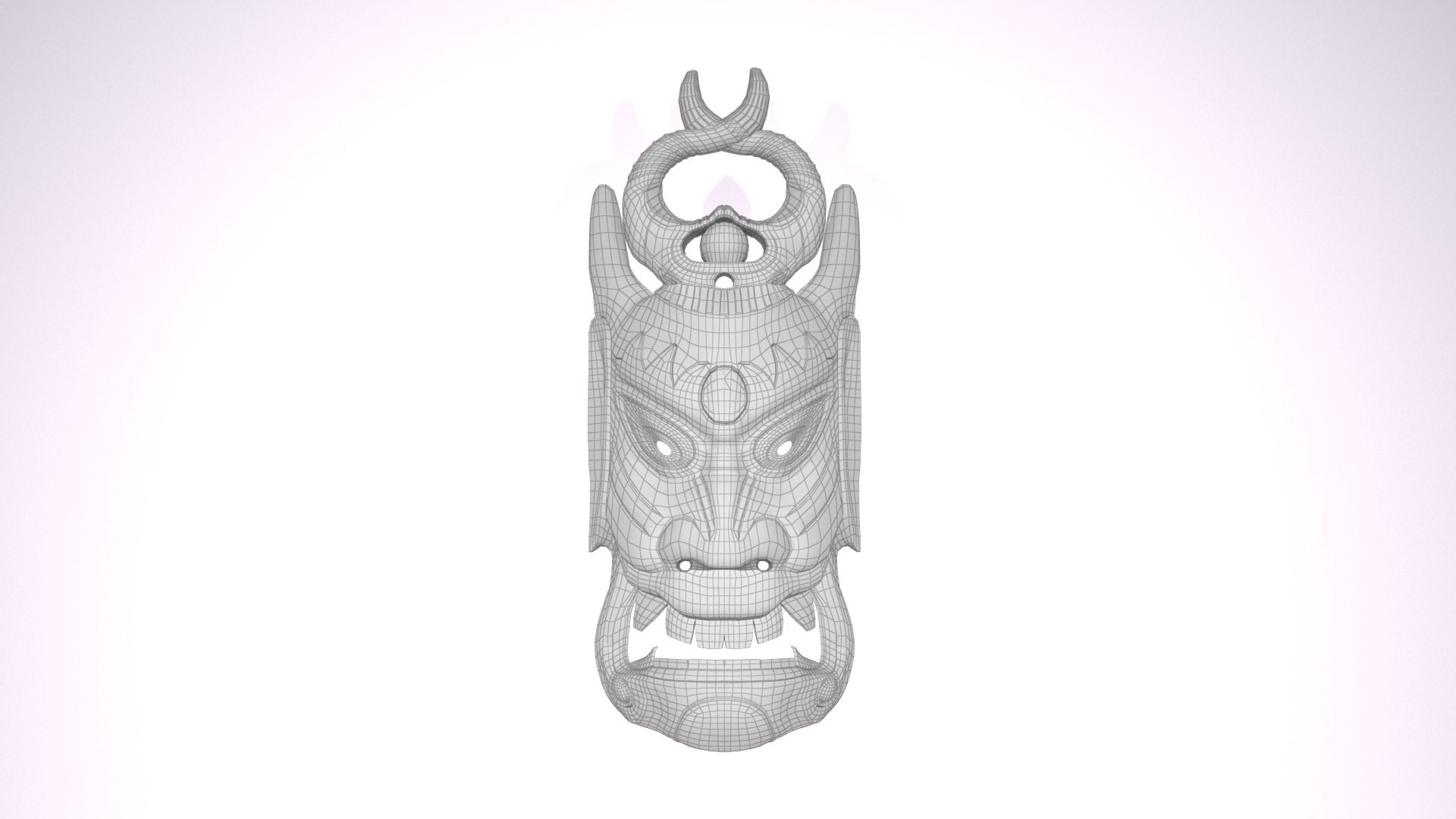 Dark Wood Ancient Traditional Chinese Mask Decor 3D Model - TurboSquid ...