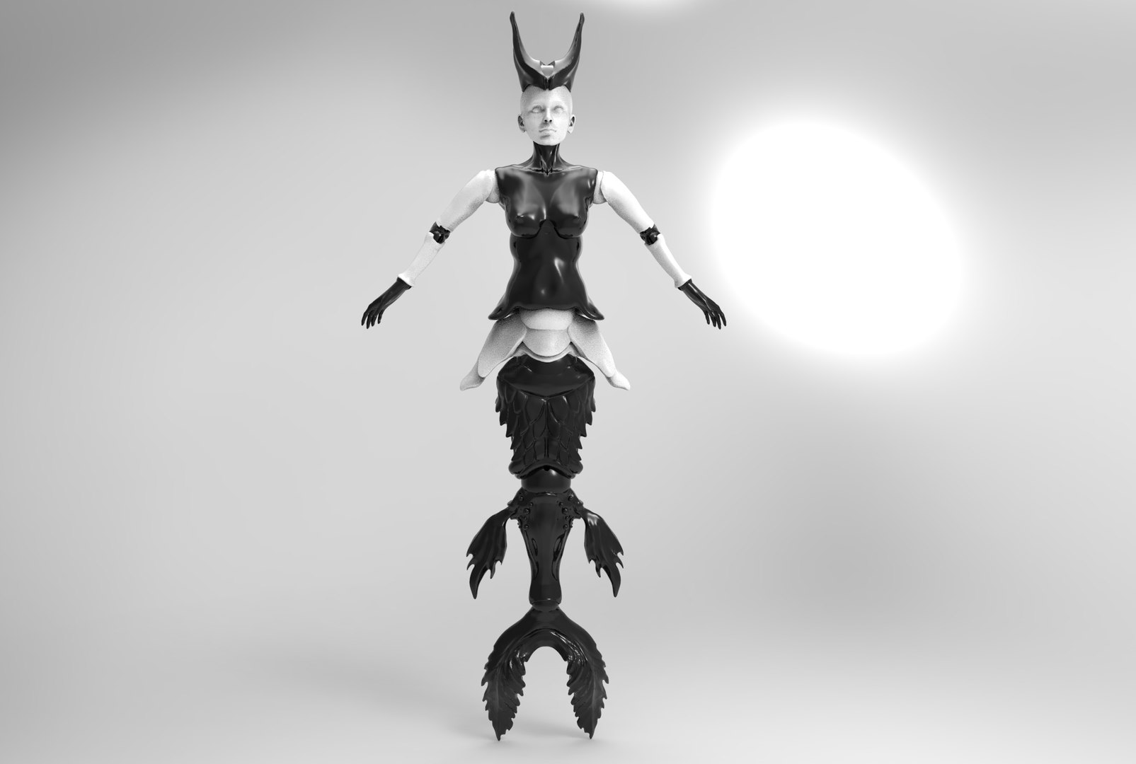 3D Mermaid Doll Print Model - TurboSquid 1344959