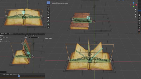 modelo 3d Old Rigged Book - TurboSquid 1977942