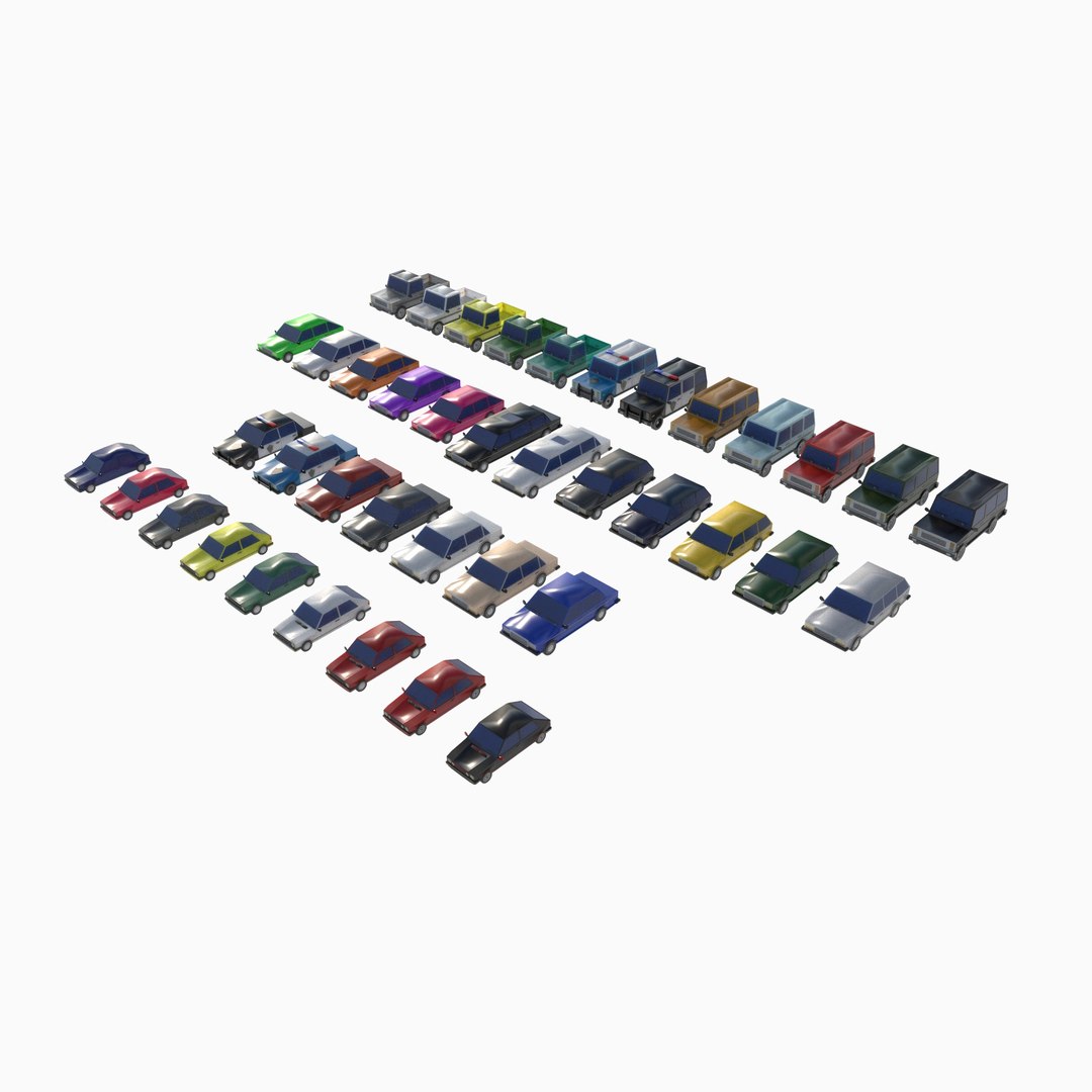 Set Of Cars 3D Model - TurboSquid 2164618