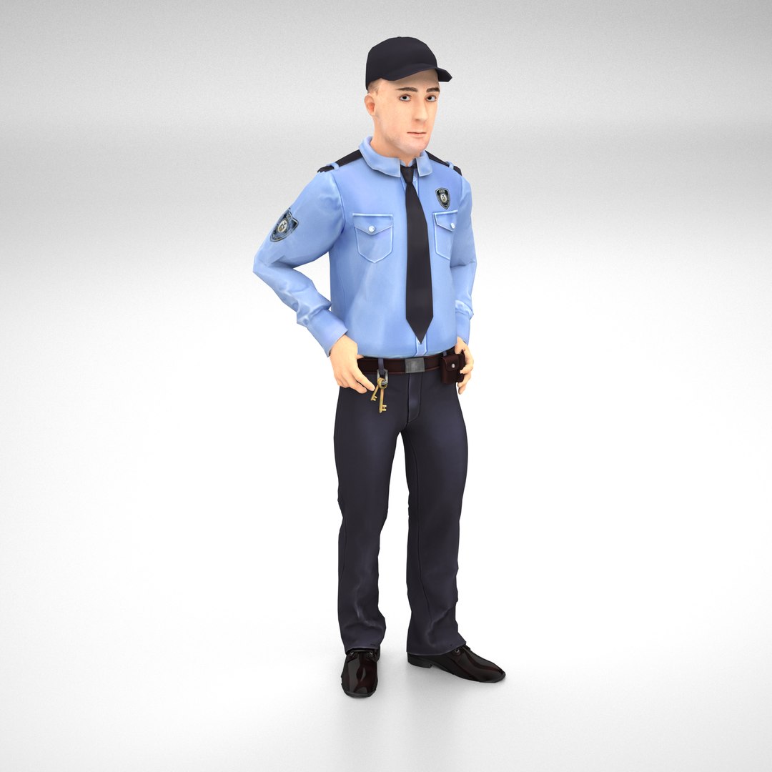 3D Security Guard Rigged - TurboSquid 1387553