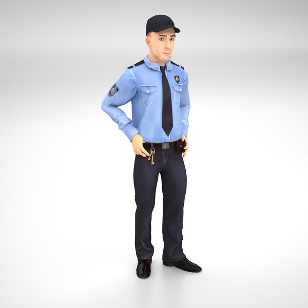 Guarda de Segurança Vigilante Walkcycle Animado Modelo 3D - TurboSquid ...