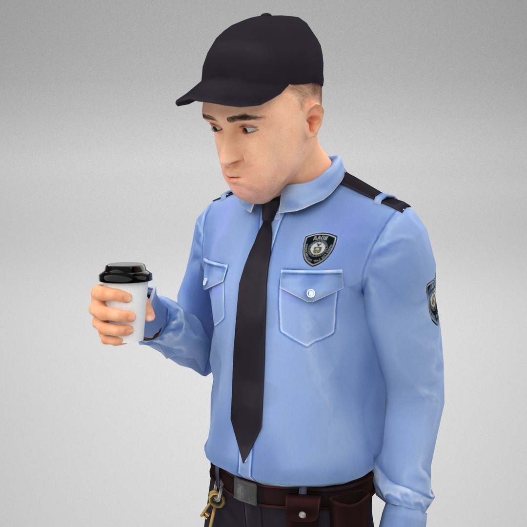3D Security Guard Rigged - TurboSquid 1387553