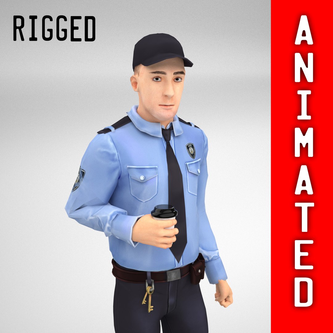 3D Security Guard Rigged - TurboSquid 1387553
