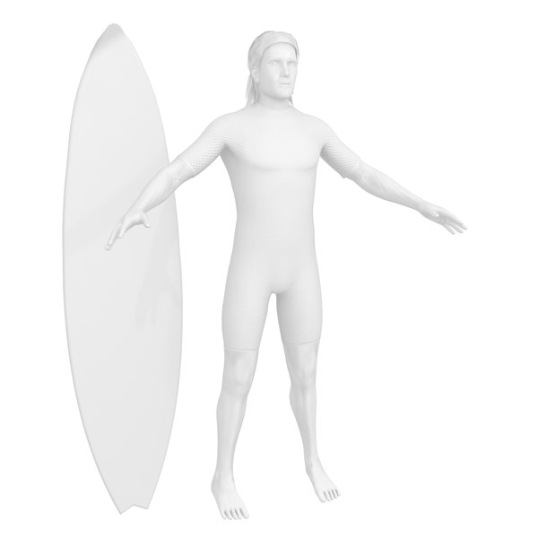 3D surfer surfing man model - TurboSquid 1282773