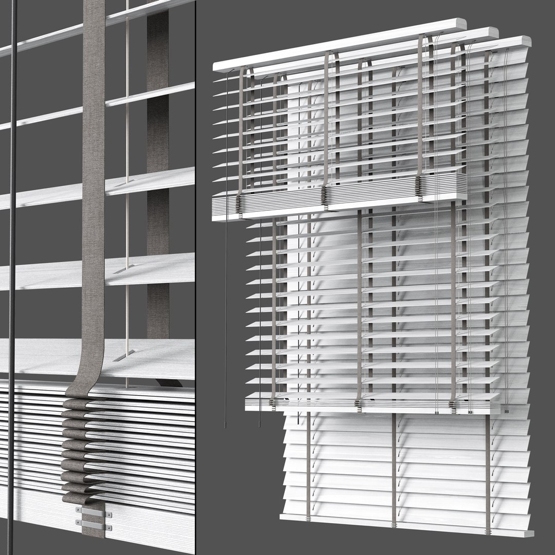 Wooden Blinds Set 27 3D Model - TurboSquid 2233293
