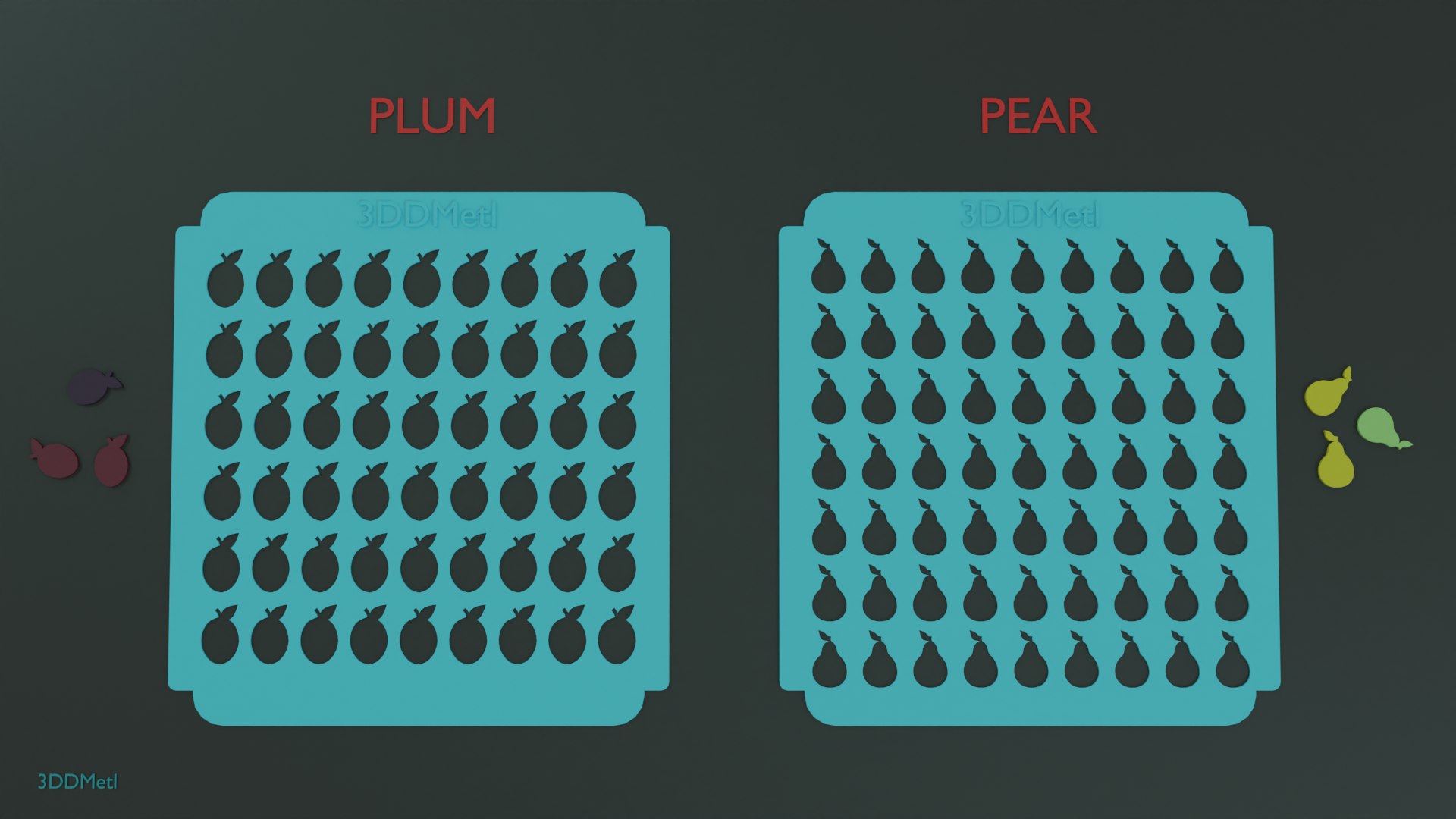 3D Sprinkle Stencil Fruits Design Set Of 10 Pieces - TurboSquid 2337800