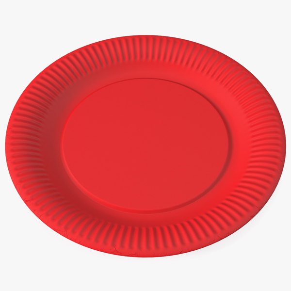 Red Paper Plate 3D 모델 - TurboSquid 2051757