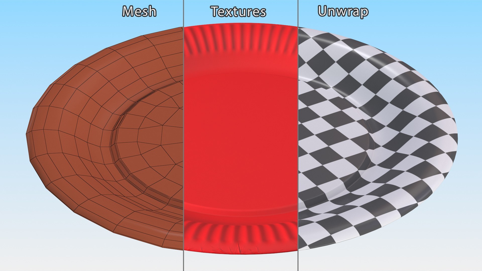 3D Red Paper Plate - TurboSquid 2051757