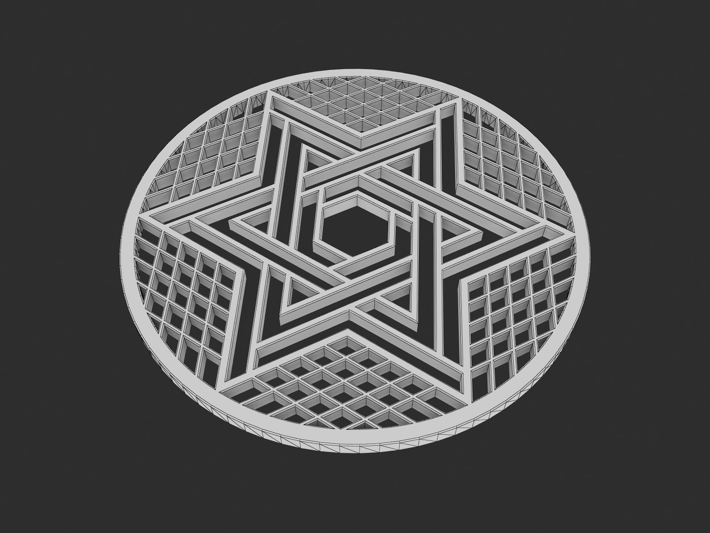 Star David Medallion 3D Model - TurboSquid 1430228