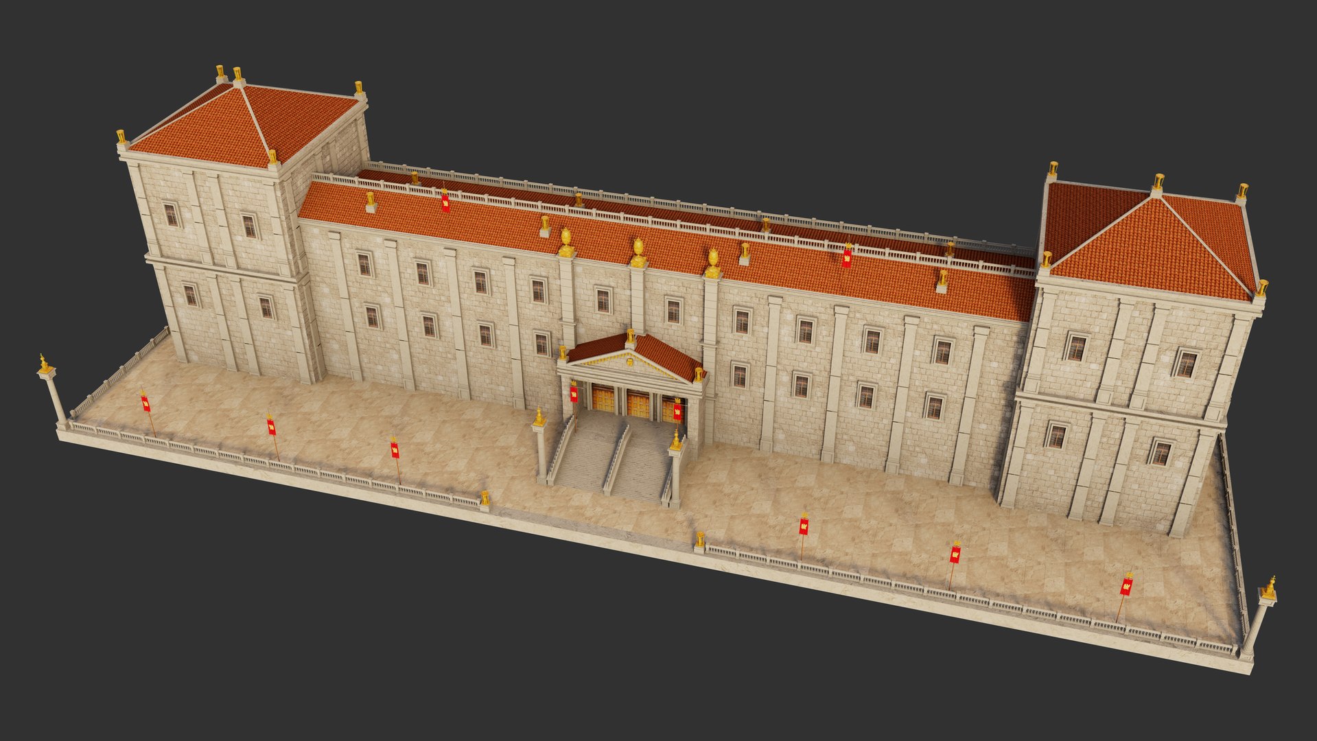 Ancient Roman Wall Building 3D Model - TurboSquid 2517942