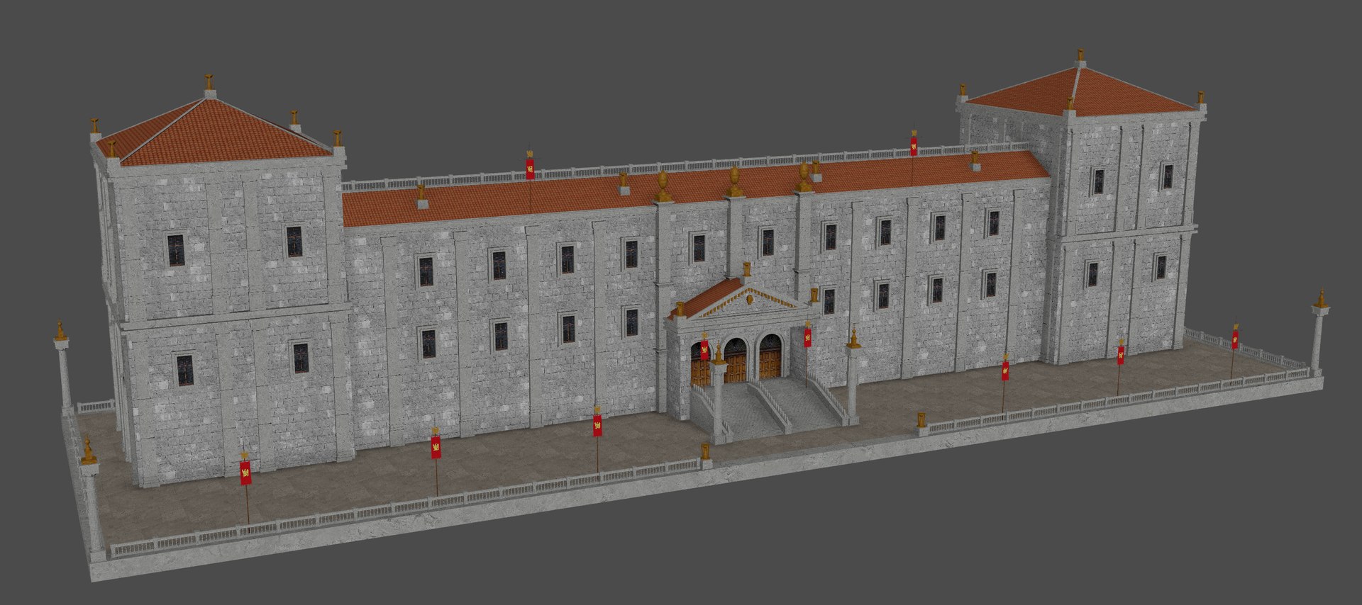 Ancient Roman Wall Building 3D Model - TurboSquid 2517942