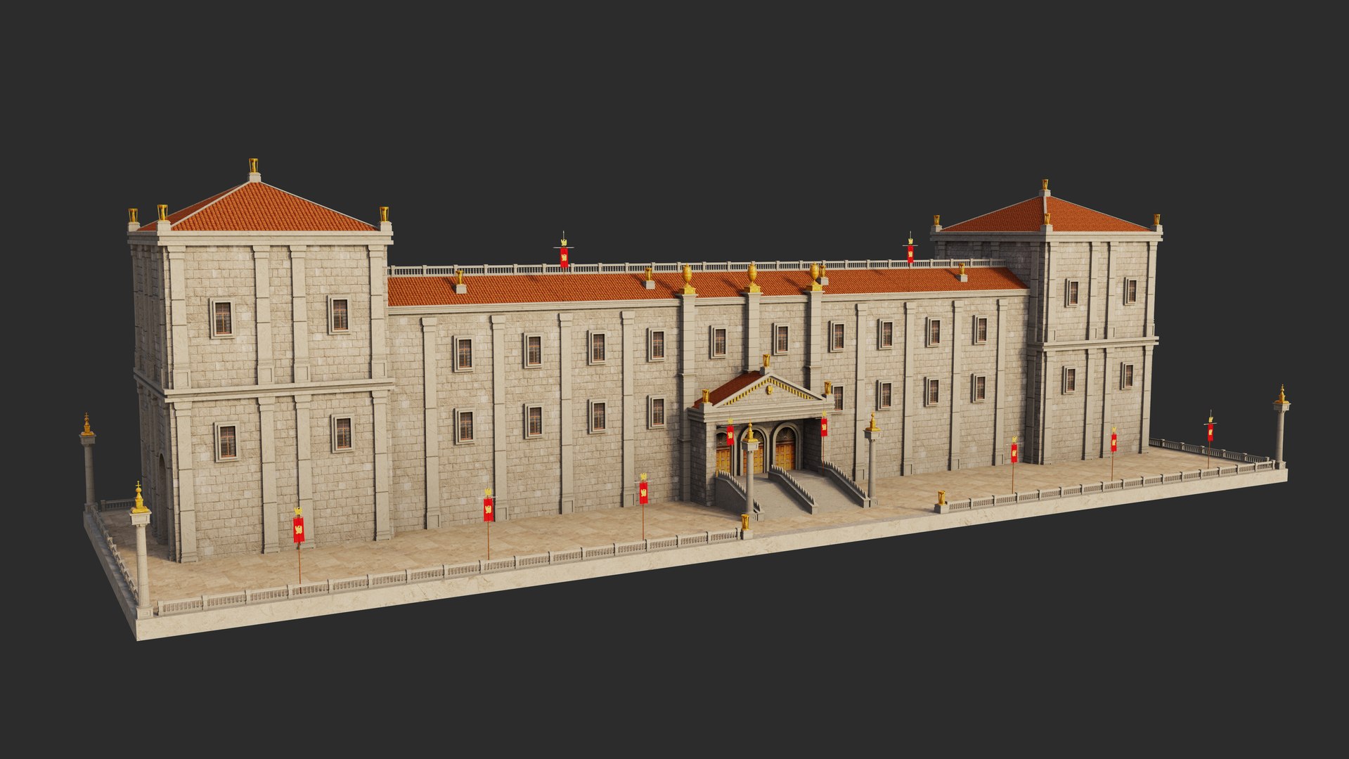 Ancient Roman Wall Building 3D Model - TurboSquid 2517942