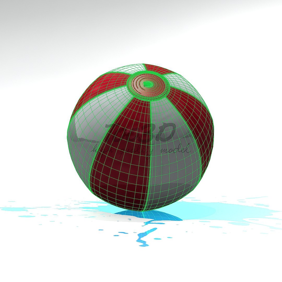 3d model of beach ball