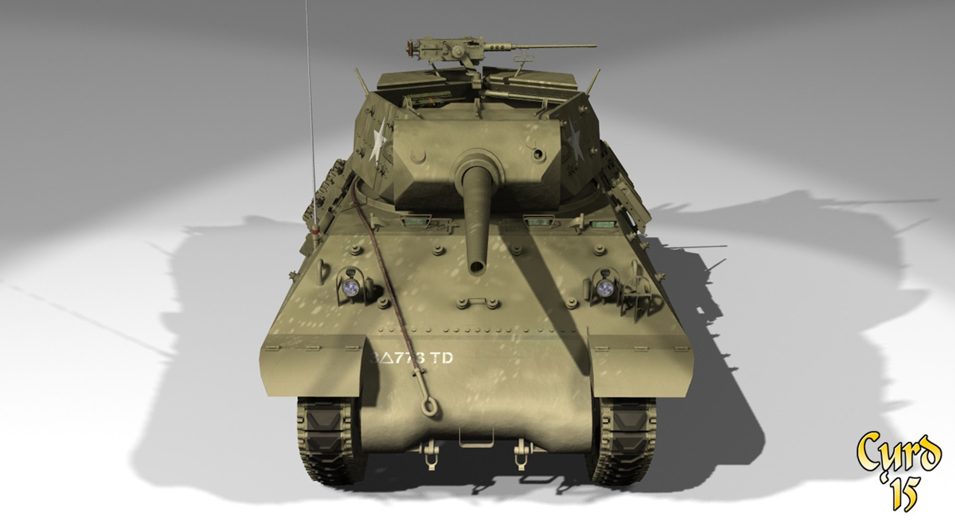 3d Model Tank Destroyer M10