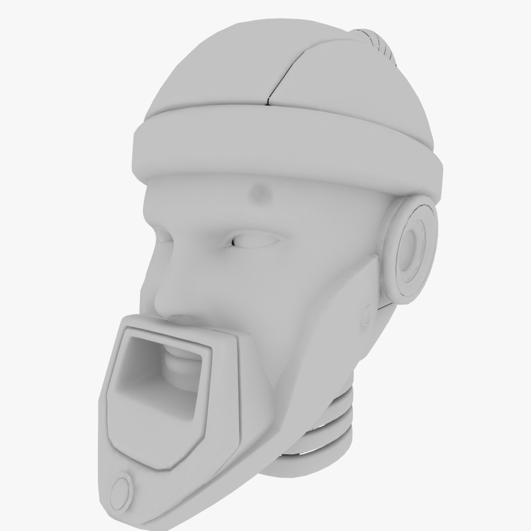 3d Santa-bot Head Model