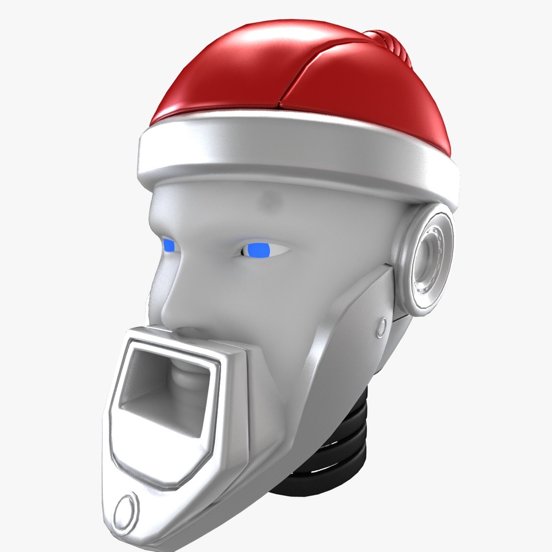 3d Santa-bot Head Model