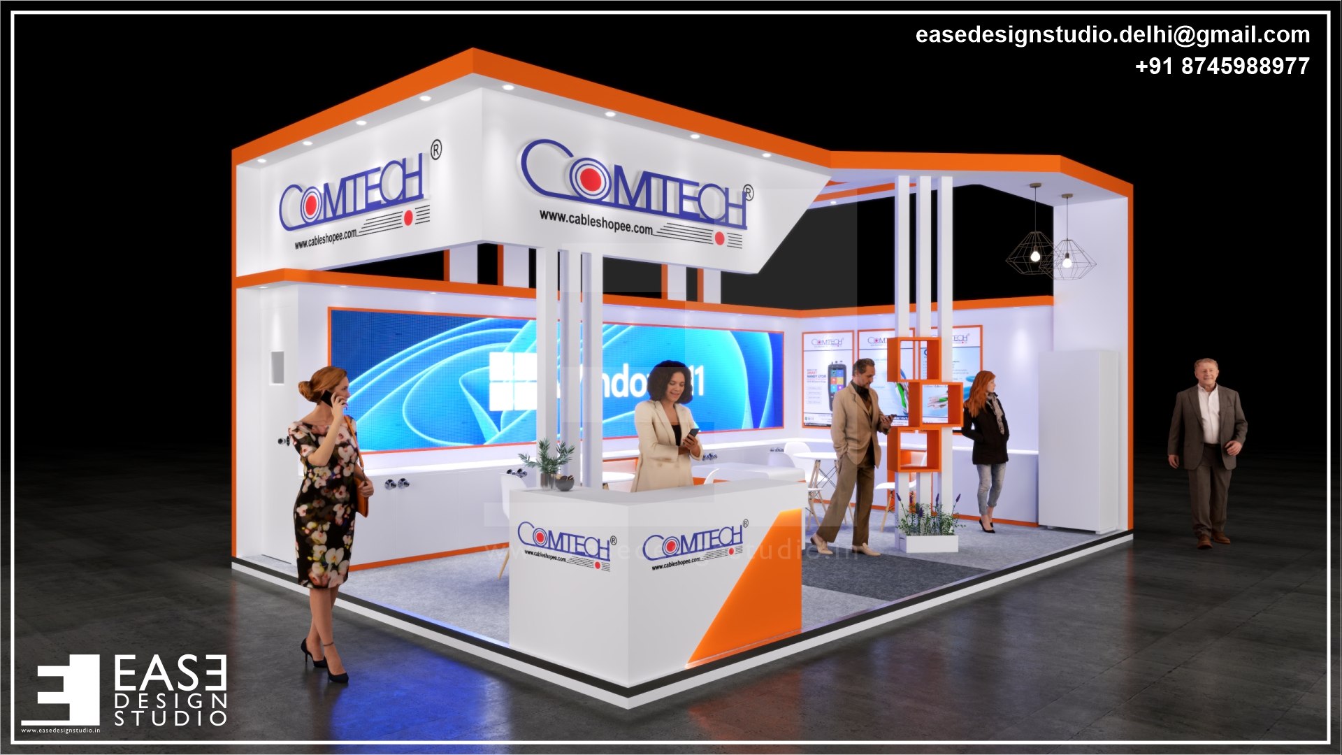 Exhibition Stand 7x5 2Sides D2V1 3D Model 3D Model - TurboSquid 2400253