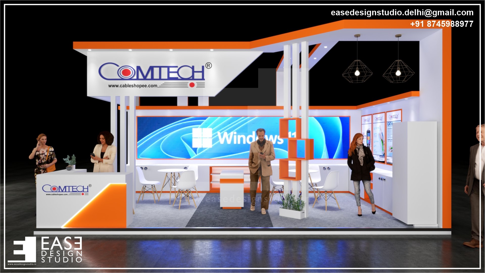 Exhibition Stand 7x5 2Sides D2V1 3D Model 3D Model - TurboSquid 2400253