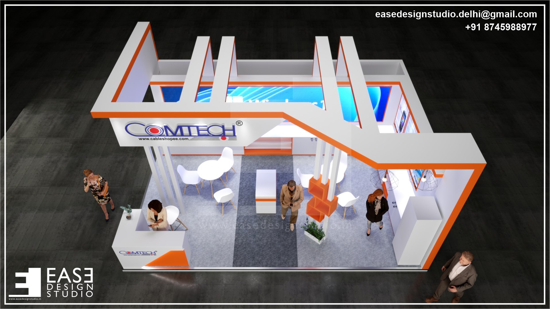 Exhibition Stand 7x5 2Sides D2V1 3D Model 3D Model - TurboSquid 2400253