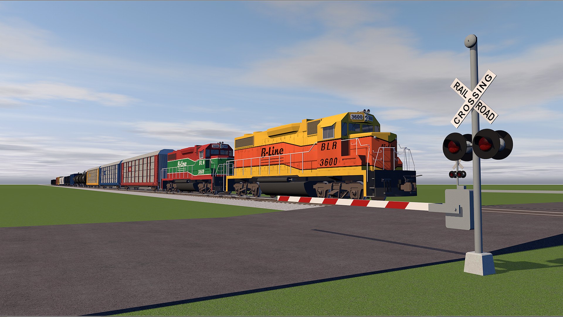 3D Freight Train - Railroad Model Pack - TurboSquid 2242914