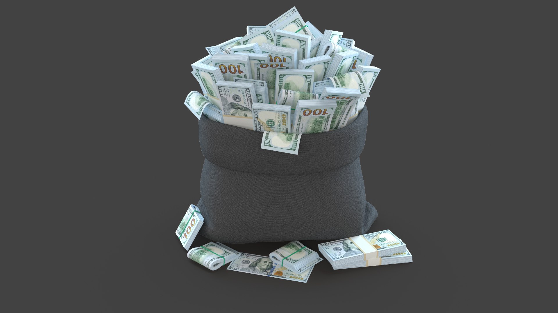Money Bag 3D model - TurboSquid 1952637