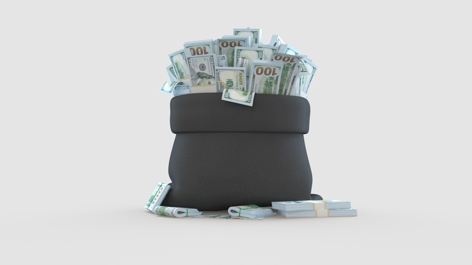 Money Bag 3D Model - TurboSquid 1952637