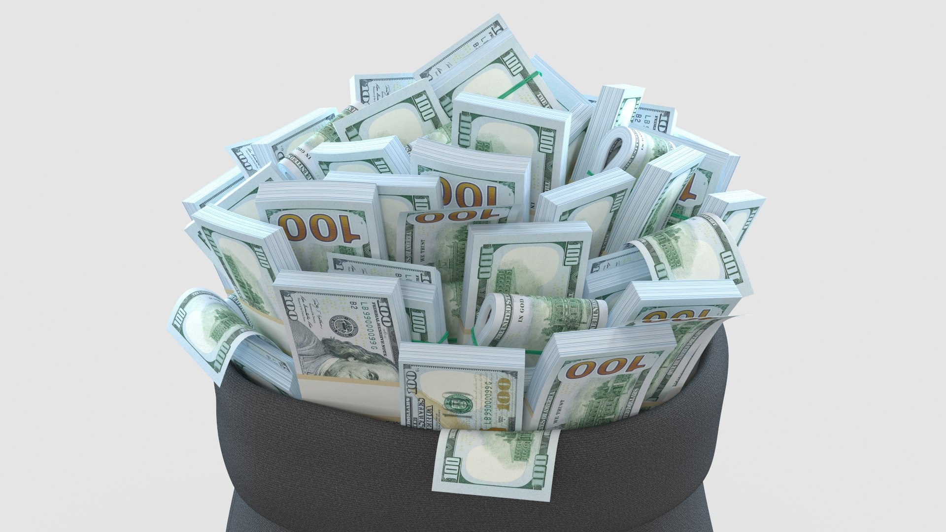 Money Bag 3D Model - TurboSquid 1952637