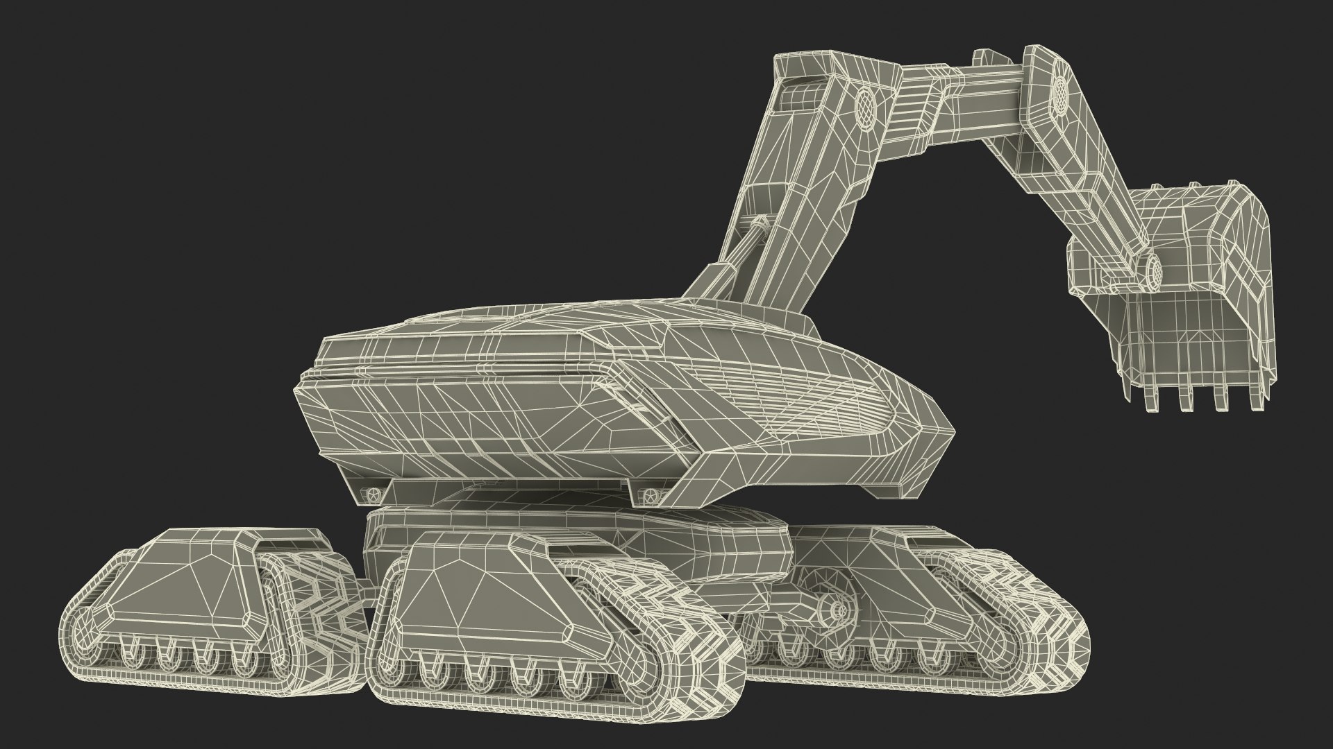 Excavator SciFi Concept Old Rigged 3D Model - TurboSquid 2207090