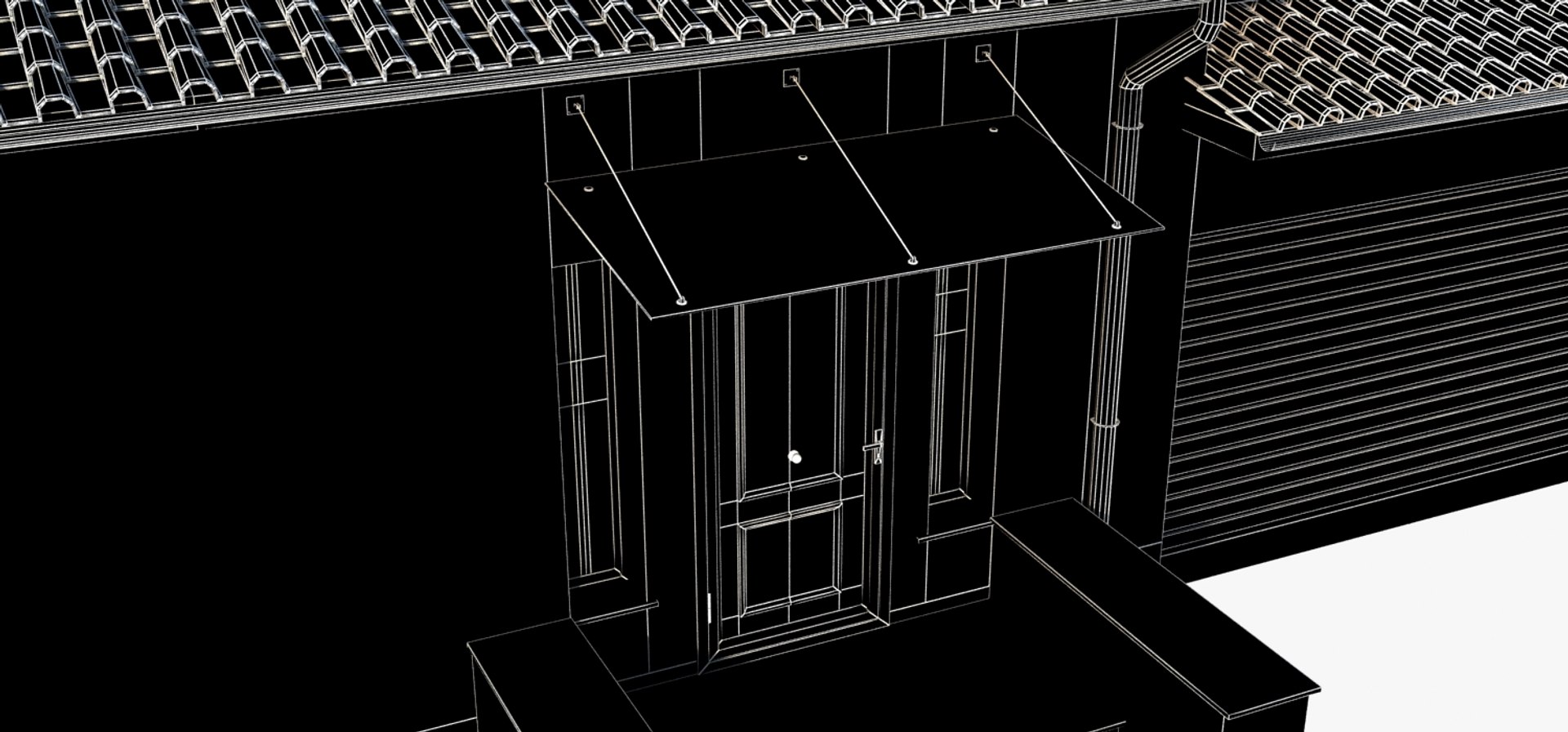 House Traditional Brown 3d Max