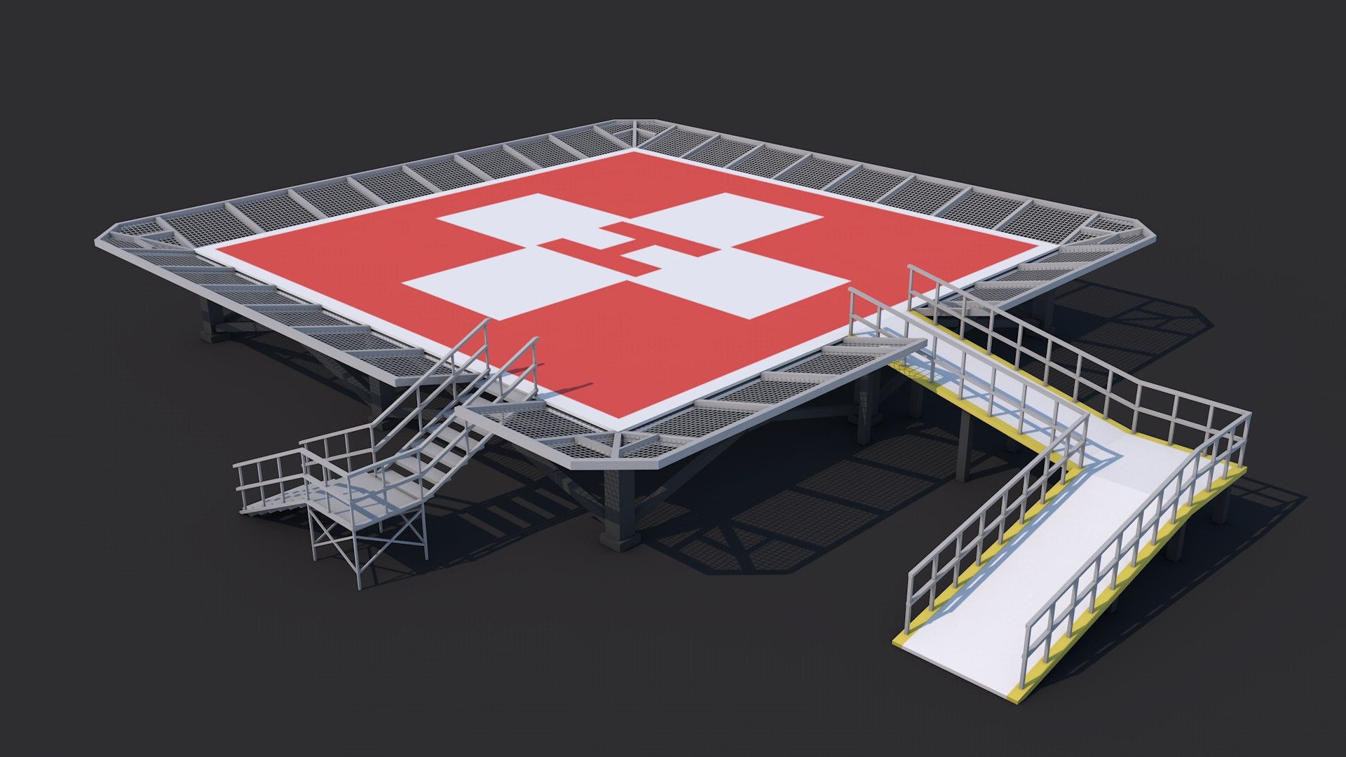 - 3 Helipad Rooftop 3D Model - TurboSquid 1554397