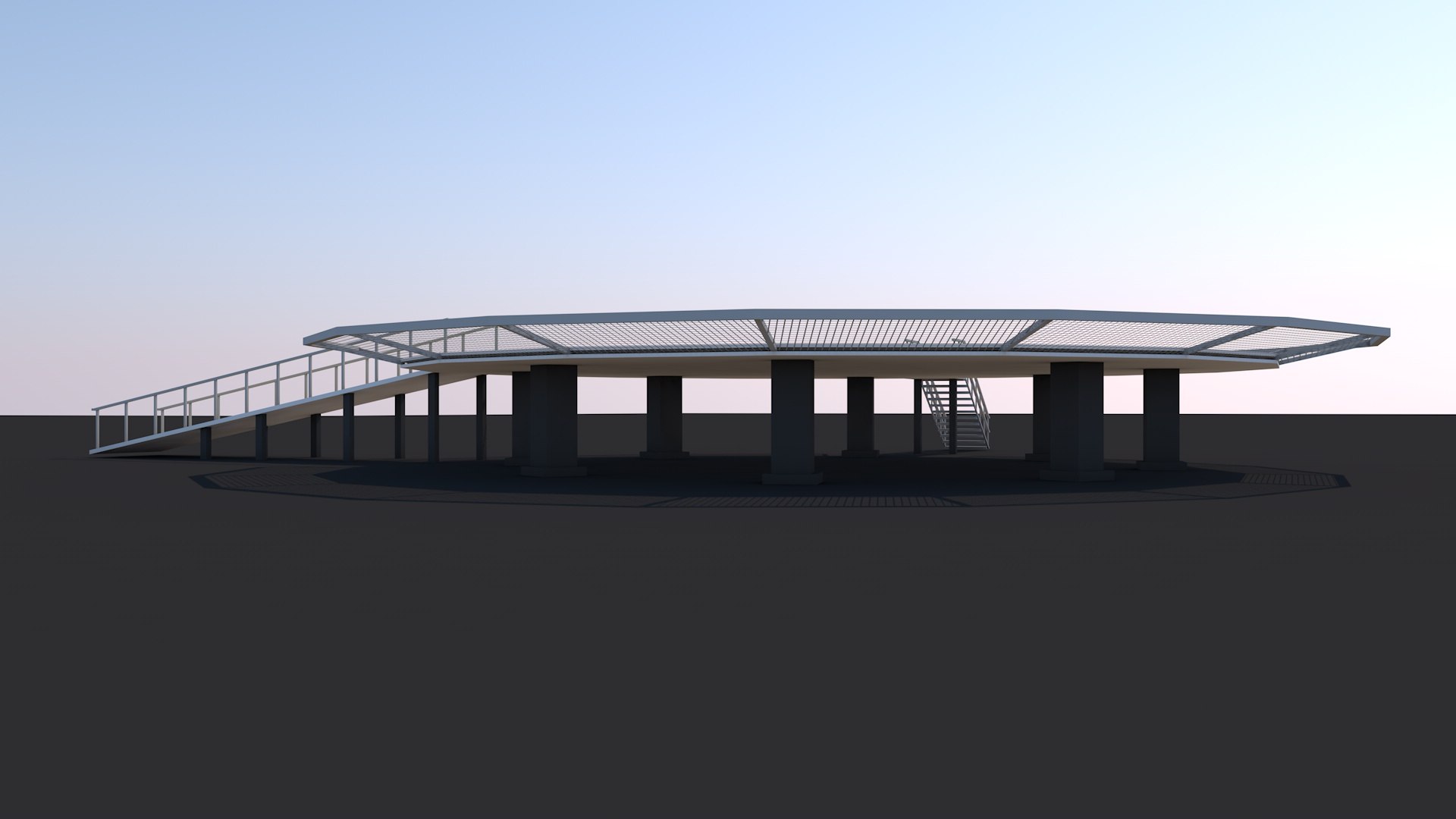 - 3 Helipad Rooftop 3D Model - TurboSquid 1554397
