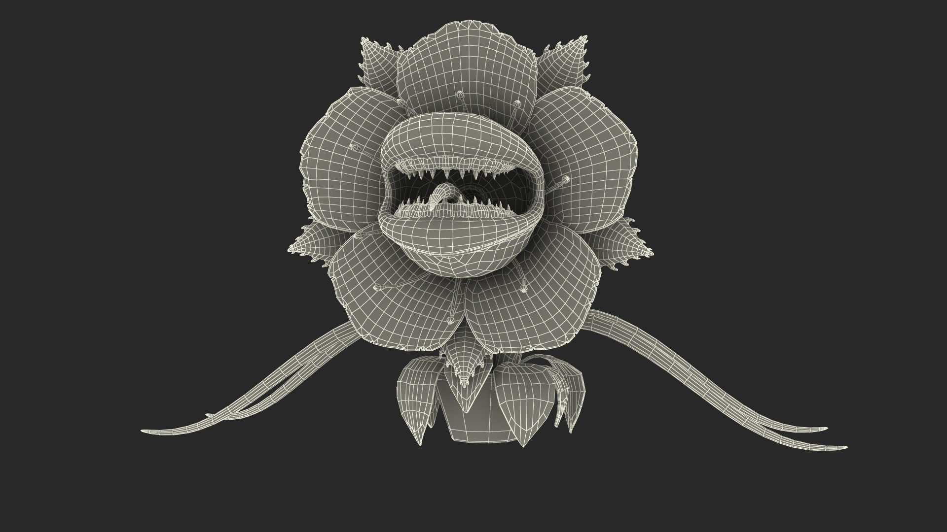 3D Halloween Monster Plant Rigged For Maya - TurboSquid 2049230