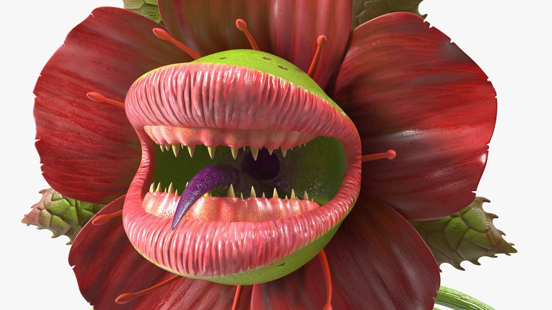 3D Halloween Monster Plant Rigged For Maya - TurboSquid 2049230